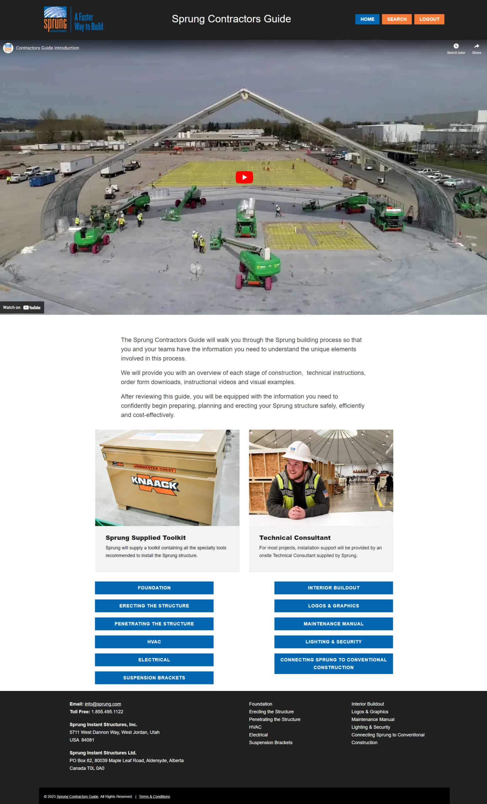 Contractors - Professionals - Sprung Structures