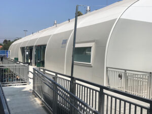 Sprung Project: LA Schrader Blvd Bridge Shelter - Homeless Navigation ...