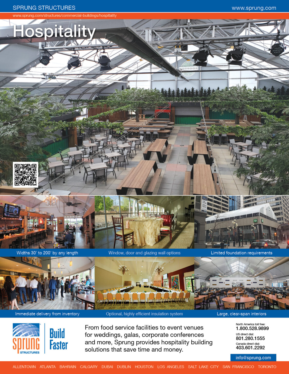 Food Service Centers, Food Service Facilities - Sprung